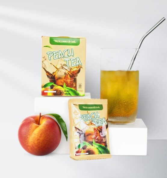 (Sachet 20g) WELCOME DRINK Minuman Serbuk Teh - Peach Tea - WelcomeDrink